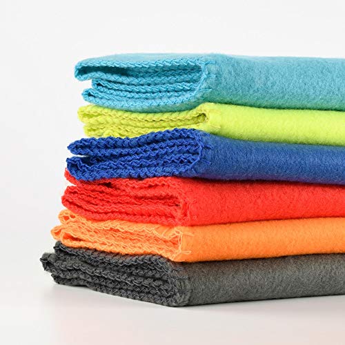 Fleece Throw Blanket bulk fleece blankets Solid Lightweight Warm Soft Cozy Pet-Friendly for Home Bed Sofa Couch Dorm Office Wedding Gifts Travel Airplane for Seasons (Assorted, Pack of 6-50x60 Inches)