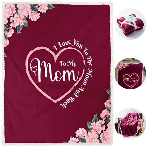 PeraBella Mothers Day Mom Gifts, Mom Birthday Gifts from Daughter and Son | Mom Blanket | Gifts for Mom | Mom Gifts Unique, Best Gifts for Elderly Mom, for Mothers Gifts, Sherpa Throw Blanket 65"x50"