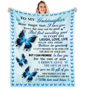 winkwarm goddaughter gifts blanket from godmother birthday graduation gifts for goddaughter goddaughter christian gifts goddaughter baptism gifts best gift for goddaughter throw blanket 60''x50''