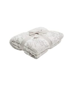 barefoot dreams cozychic fauna blanket, silver multi, 45"x60"