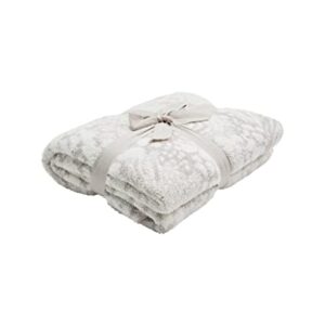 Barefoot Dreams CozyChic Fauna Blanket, Silver Multi, 45"x60"