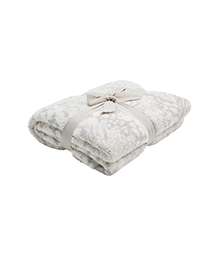 Barefoot Dreams CozyChic Fauna Blanket, Silver Multi, 45"x60"