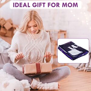 PLURECIL Blanket for Mom Gifts from Daughter, for Mom, Blanket for Mom Gifts, Presents for Mom from Daughter,Fleece Flannel Throw for Mom Birthday Gifts Purple 60"x80"