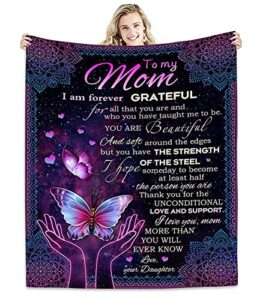 cinholl gifts for mom blanket from daughters or son best mom ever warm gifts happy birthday love your mom ideas best sentimental thick fleece sofa blankets