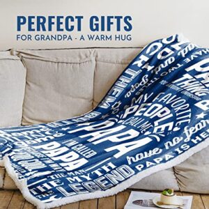 InnoBeta Gifts for Grandpa, Papa, Throw Fleece Blanket for Grandfather, Presents from Granddaughters Grandsons for Christmas, Birthday, Father's Day - 50" x 65" Best Papa Ever