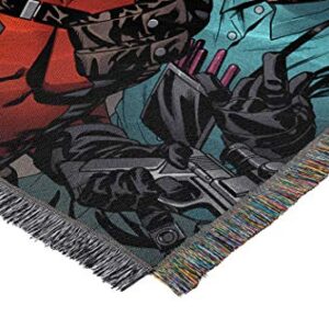 Marvel's Deadpool, "We Are All Here" Woven Tapestry Throw Blanket, 48" x 60", Multi Color