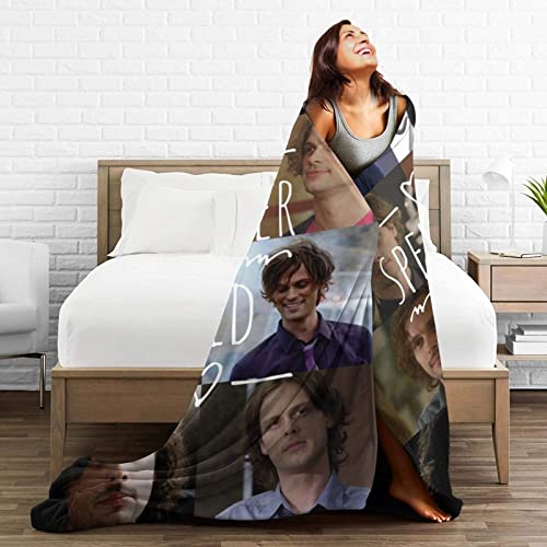 Matthew Gray Gubler Throw Blanket Fleece Soft Fuzzy Blankets 50x40 in for Couch Beach Picnic Camping Travel Airplane