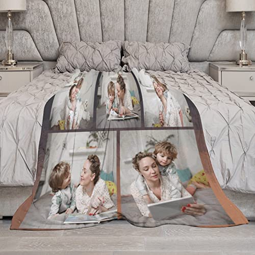 Custom Blanket Personalized Blanket Your Unique DIY Flannel Blanket - 5 Styles of Personalized Blanket with Photos Text Customized Picture Throws