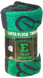 the northwest company eastern michigan eagles super plush varsity throw blanket