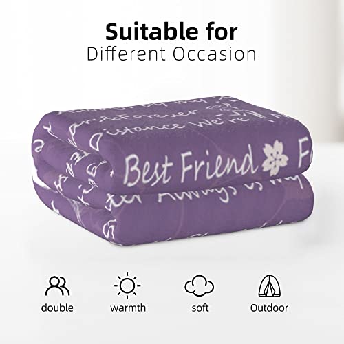 Ujifuis Best Sisters Blanket Gifts from Sister Birthday Gifts from Sister-Gifts for Sisters from Sisters-Big Sister Gift for Little Sister-Birthday Gifts for Sister from Brother 60"x50"（Purple）