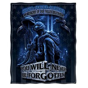 erazor bits throw blanket 50 x 60| never forget fallen soldier throw blanket mm110-tb