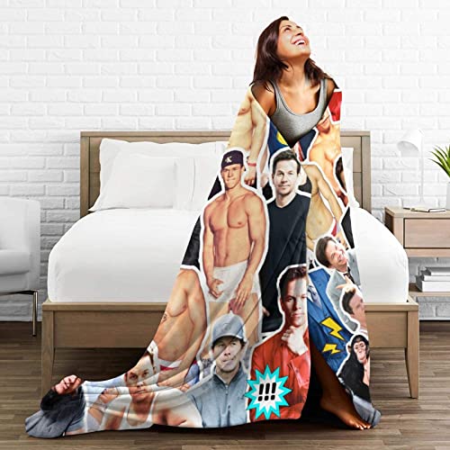 Blanket Mark Wahlberg Soft and Comfortable Warm Fleece Blanket for Sofa, Office Bed car Camp Couch Cozy Plush Throw Blankets Beach Blankets