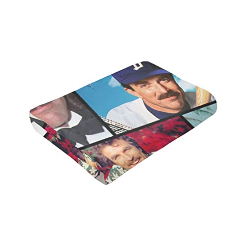 XCRUPYT Super Soft Flannel Throw Tom Selleck Blanket Soft Cozy Fleece Merchandise for Sofa Bed 50"X40"