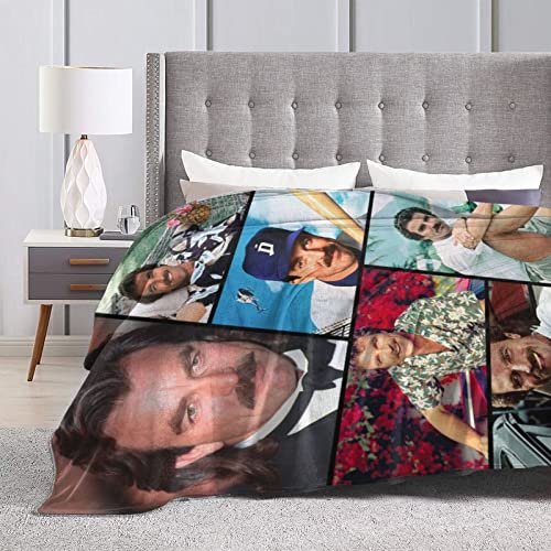 XCRUPYT Super Soft Flannel Throw Tom Selleck Blanket Soft Cozy Fleece Merchandise for Sofa Bed 50"X40"