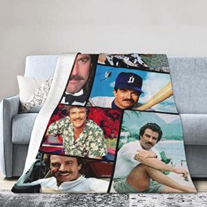 XCRUPYT Super Soft Flannel Throw Tom Selleck Blanket Soft Cozy Fleece Merchandise for Sofa Bed 50"X40"