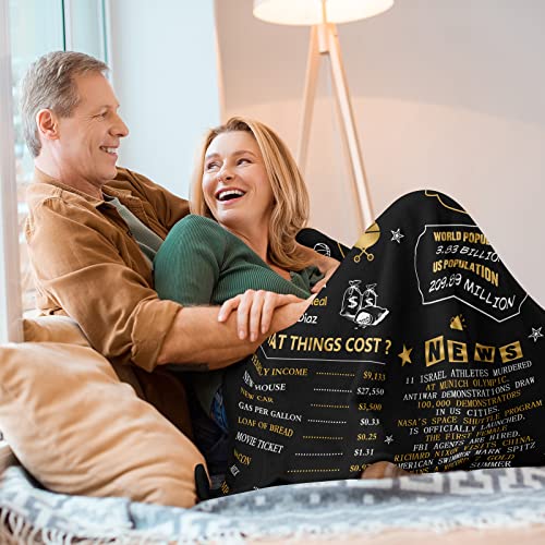 51st Birthday Gifts for Women Men Blanket, Mens 51st Birthday Gift Ideas, Gifts for 51 Year Old Women, 51 Year Old 1972 Birthday Gifts for Women, Happy 51st Birthday Decorations Throw Blanket 60"x50"