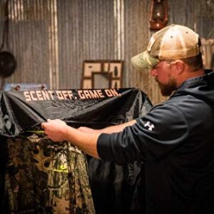 Scent Crusher Halo Series Covert Closet - Roller Bag Converts to Portable Closet, Includes The Halo Battery-Operated Generator to Remove Odors on Hunting Gear and Equipment