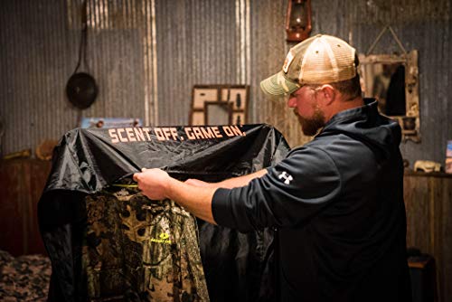 Scent Crusher Halo Series Covert Closet - Roller Bag Converts to Portable Closet, Includes The Halo Battery-Operated Generator to Remove Odors on Hunting Gear and Equipment