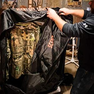 Scent Crusher Halo Series Covert Closet - Roller Bag Converts to Portable Closet, Includes The Halo Battery-Operated Generator to Remove Odors on Hunting Gear and Equipment