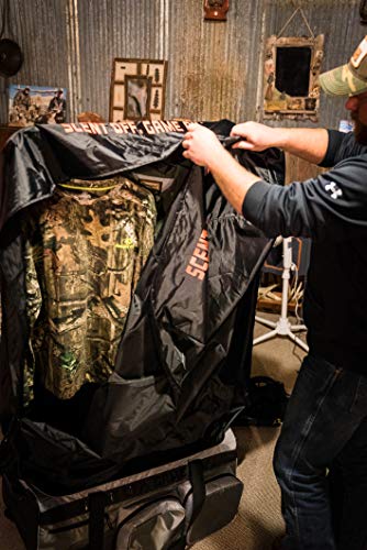 Scent Crusher Halo Series Covert Closet - Roller Bag Converts to Portable Closet, Includes The Halo Battery-Operated Generator to Remove Odors on Hunting Gear and Equipment