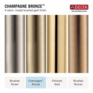 Delta Faucet Lahara Widespread Bathroom Faucet 3 Hole, Gold Bathroom Faucet, Diamond Seal Technology, Metal Drain Assembly, Champagne Bronze 3538-CZMPU-DST