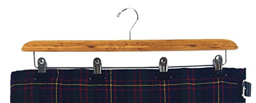 Set of 2-Super Duper Sturdy Bamboo Kilt Hangers