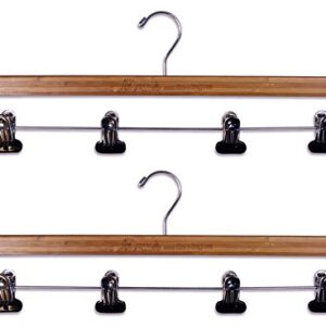 Set of 2-Super Duper Sturdy Bamboo Kilt Hangers