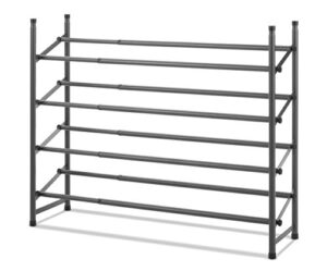 whitmor 6905-8388 4-tier shoe rack gunmetal gray