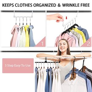 Closet Organizers and Storage, 12 Pack of Space-Saving Closet Organizers and Storage Hangers, Sturdy and Stackable, Multifunctional Closet Storage Hangers, Essential Hangers for Dormitories