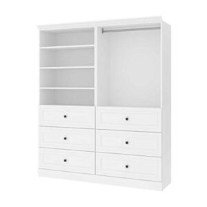 bestar versatile closet organizer, 72w, white