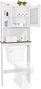 super deal new version over-the-toilet bathroom storage cabinet freestanding wooden bathroom organizer w/adjustable shelves