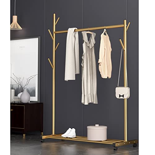 n/a Metal Hanger Marble Hanger Floor Bedroom Living Room Hanging Clothes Modern and Simple (Color : Black, Size : 169 * 80 * 46cm)