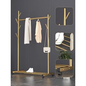 n/a Metal Hanger Marble Hanger Floor Bedroom Living Room Hanging Clothes Modern and Simple (Color : Black, Size : 169 * 80 * 46cm)