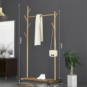 n/a Metal Hanger Marble Hanger Floor Bedroom Living Room Hanging Clothes Modern and Simple (Color : Black, Size : 169 * 80 * 46cm)