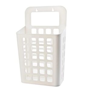 zerodeko plastic hanging shower caddy kitchen bathroom storage basket laundry basket clothes hanging organizer hanging cups holder for kitchen bathroom cabinet toilet white