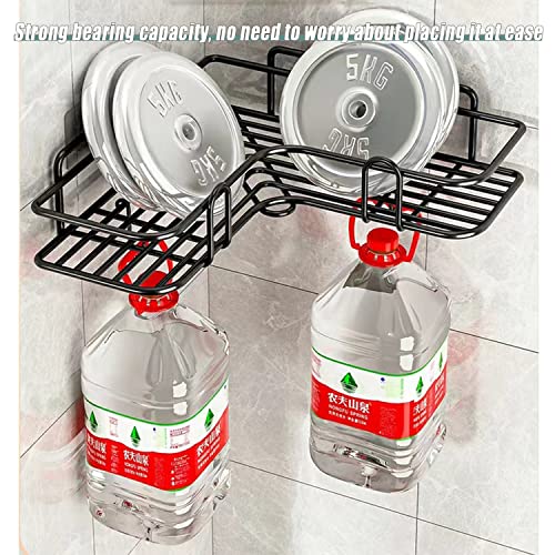 TEJDNLHMS Shower Caddy,Corner Shower Caddy,2-Pack Adhesive Bathroom Shelf with Soap Holder and Hooks,Waterproof, rustproof wall-mounted Bathroom set for bathroom,dorm and kitchen,Toilet (Matte Black)