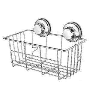 iPEGTOP 1 Pack Suction Cup Wide Shower Caddy &2 Pack Deep Shower Caddy Bath Wall Shelf ​for Large Shampoo Shower Gel Holder Bathroom Storage