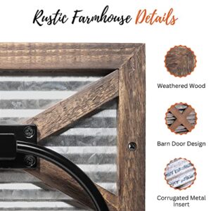 Autumn Alley Farmhouse Decor Hand Towel Ring for Bathroom - Rustic Hand Towel Holder - Rustic Towel Rack Ring Holder, Wall Mounted, Bathroom Decor Towels Mix of Wood, Galvanized Metal & Black Ring