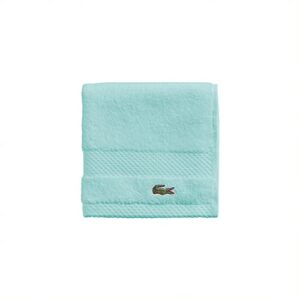 lacoste heritage supima cotton wash cloth, mint, 13" x 13"