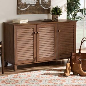 Baxton Studio Shoe Cabinets, One Size, Walnut