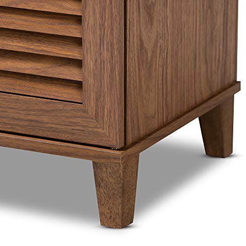 Baxton Studio Shoe Cabinets, One Size, Walnut