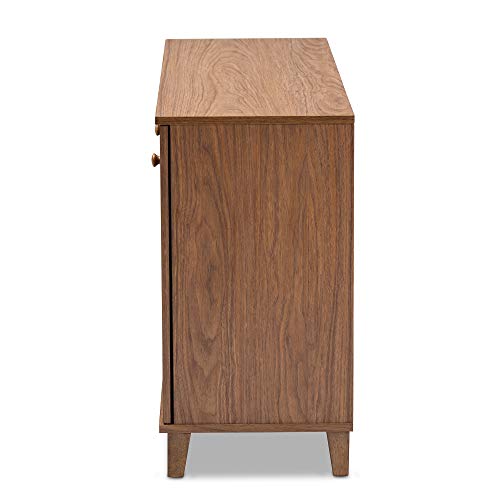 Baxton Studio Shoe Cabinets, One Size, Walnut