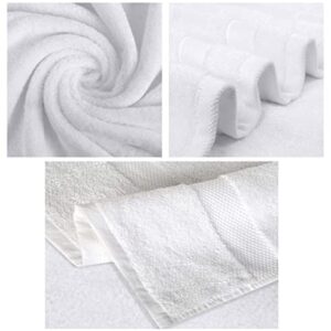 A1 HOME COLLECTIONS 100% Organic Cotton Towels 700 GSM Plush Feather Touch Quick Dry Wash Cloth, Pack of 6 GOTS Certified, Oeko-Tex Green Certified, Organic Cotton Wash Cloth 13"X13" (White)