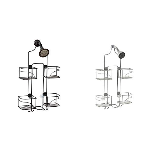 Zenna Home Expandable Over-The-Shower Caddy, Bronze & Expandable Over-The-Shower Caddy, Chrome