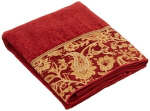 avanti linens arabesque hand towel, brick