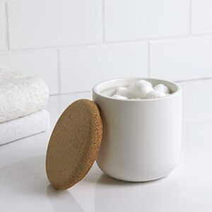 Allure Home Creation Beringer 3-Piece Ceramic Bath Accessory Set with Cork Accents