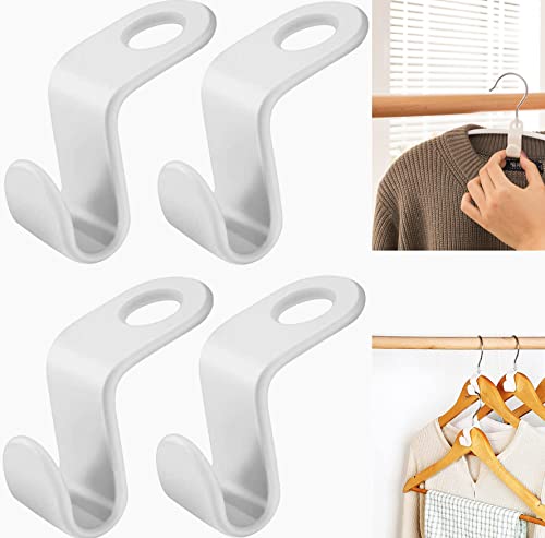 KK5 Hanger Connector Hooks Clothes Connection Cascading Hangers for Clothes Storage & Display in Closet or Store, Heavy Duty Space Saving Outfit Hangers Hanger Extender Clips