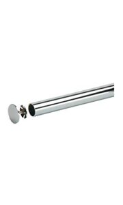 chrome end cap for round hangrail - set of 2