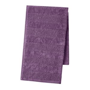 CANNON Shear Bliss Quick Dry 100% Cotton Hand Towels (16" L x 26" W), Slim Lightweight Design, Textured Dual Weave, Low Lint Absorbent (2 Pack, Plum)…