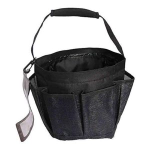 mesh shower tote in black